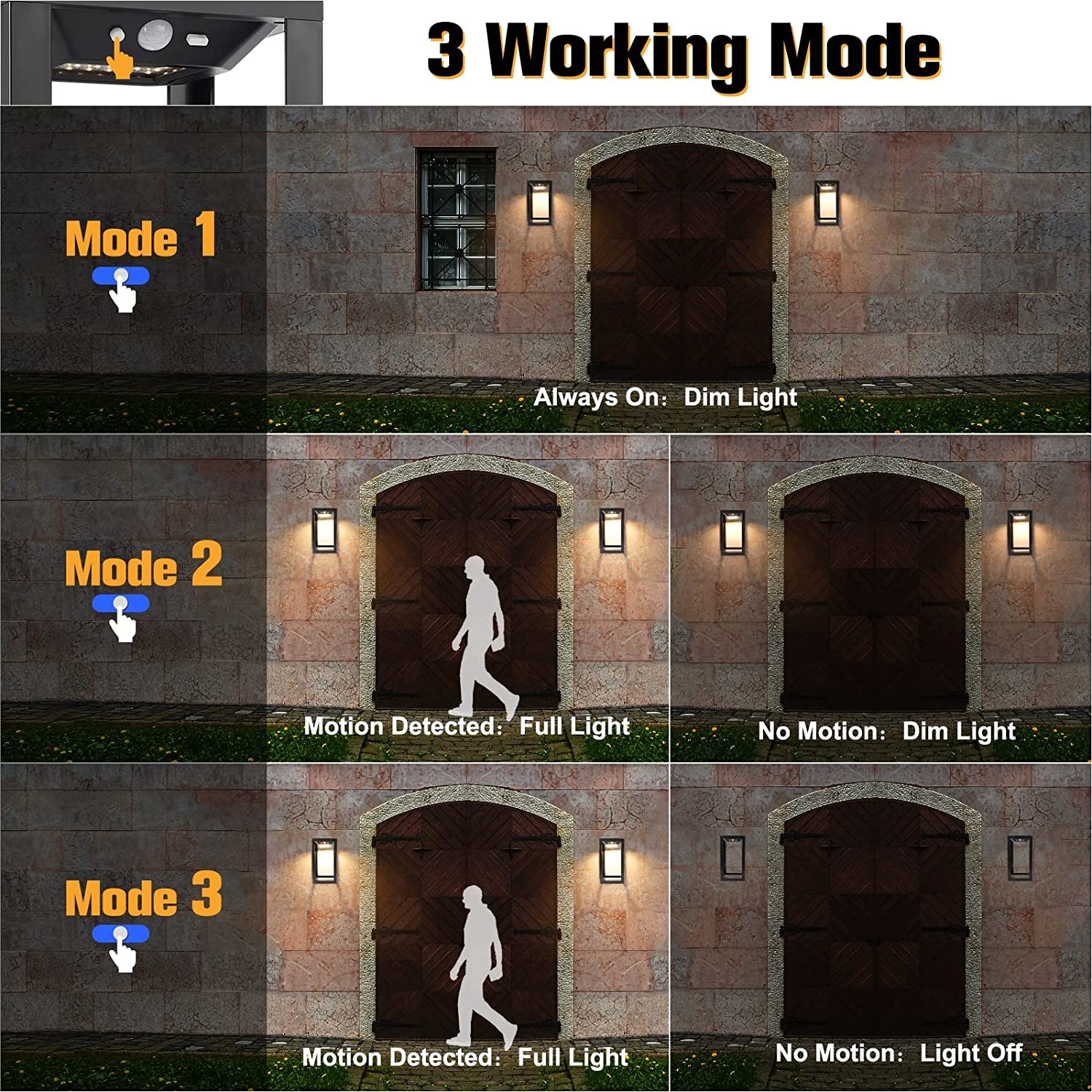 Monocrystalline Silicon Solar LED Lights with 15-Hour Working Time and ...